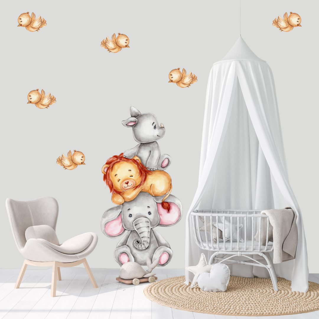 Cute Animal Stack Kid Wall Stickers | Shop Today. Get it Tomorrow ...