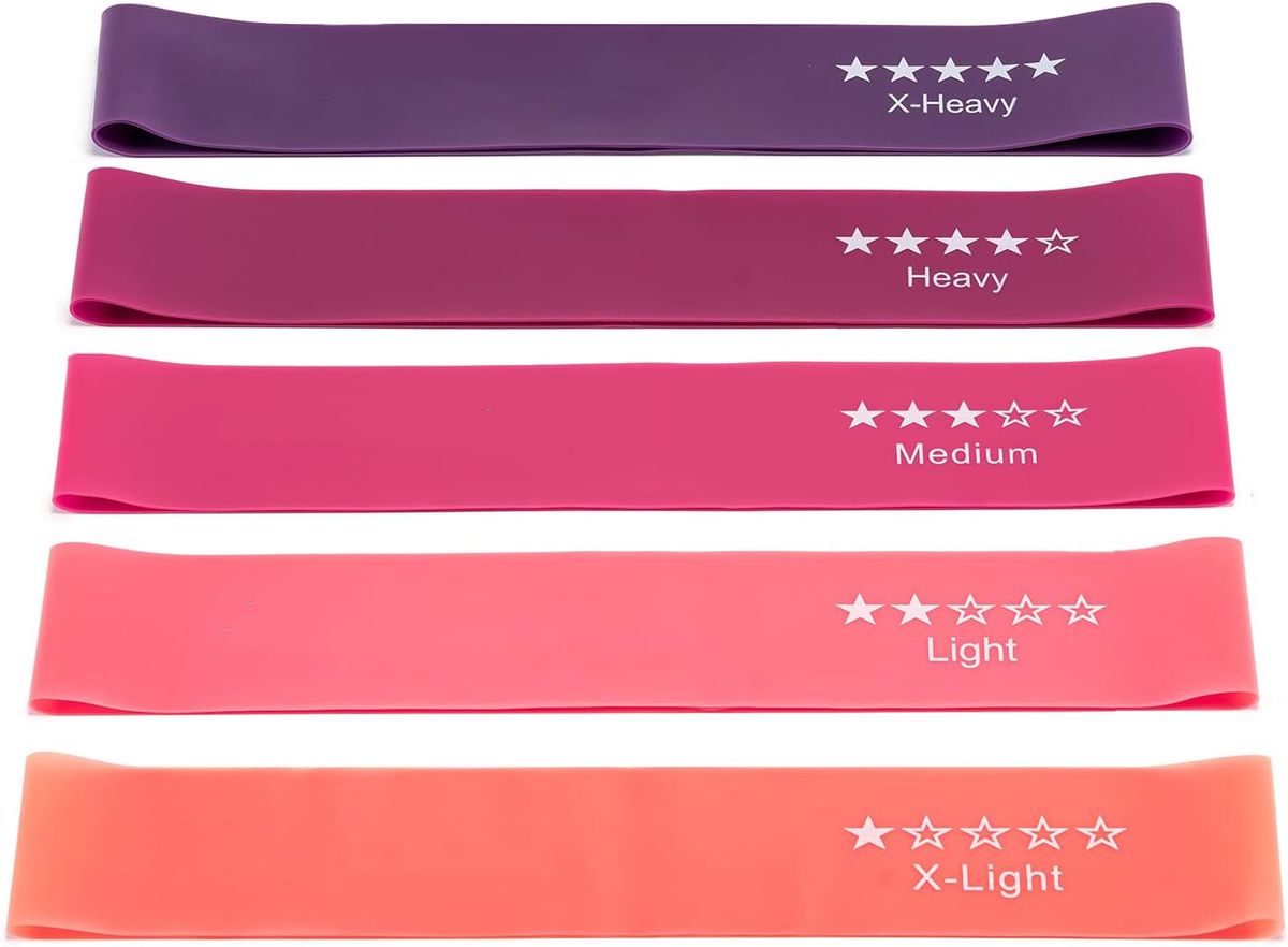 5-piece Resistance Bands, Exercise Bands with 5 Resistance Levels ...