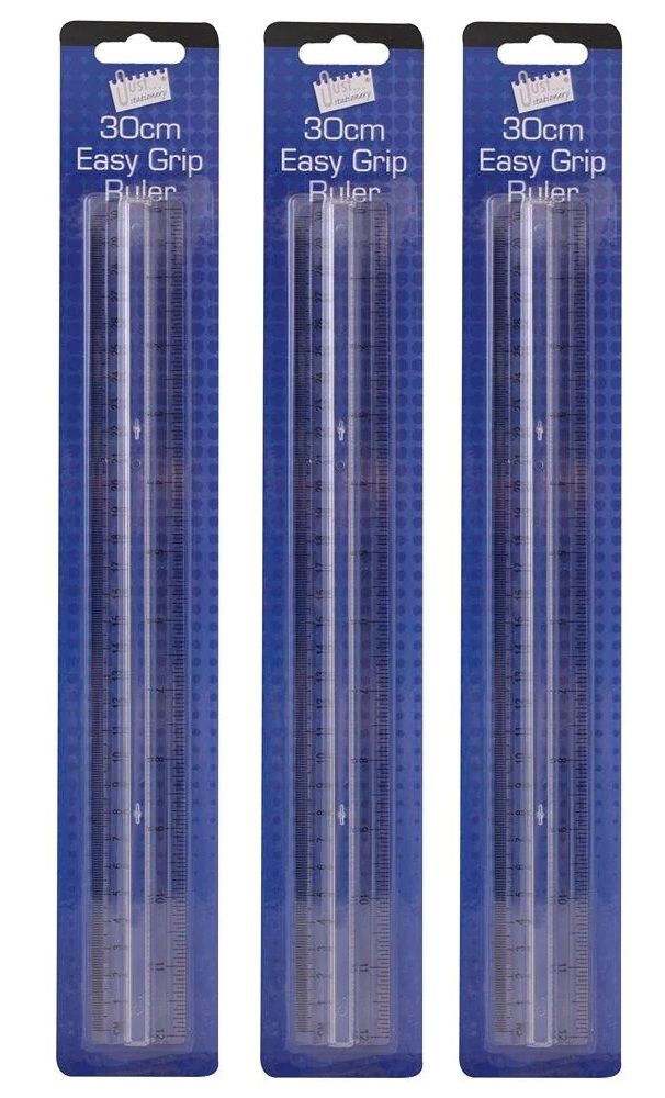 Clear Easy Grip Ruler 30cm - Pack of 3 | Shop Today. Get it Tomorrow ...