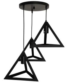 Hello Today Three Triangle Pendant Light - 3 Way E27 Base Socket ...
