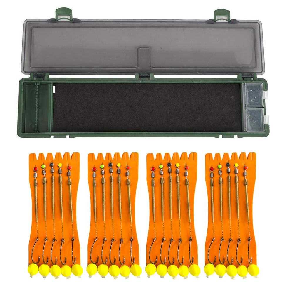 Carp Hair Rig Storage Box with 20 Carp Hair Rigs & 20 Pins | Shop Today ...
