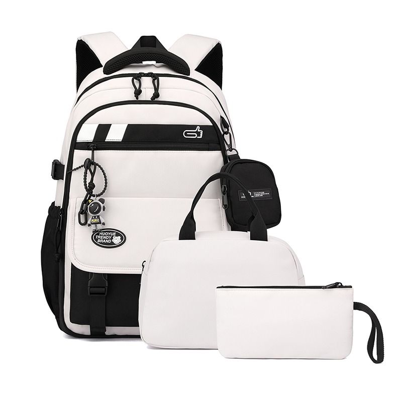 The Clip-Large Capacity Waterproof School Bag Geometric Laptop Backpack ...