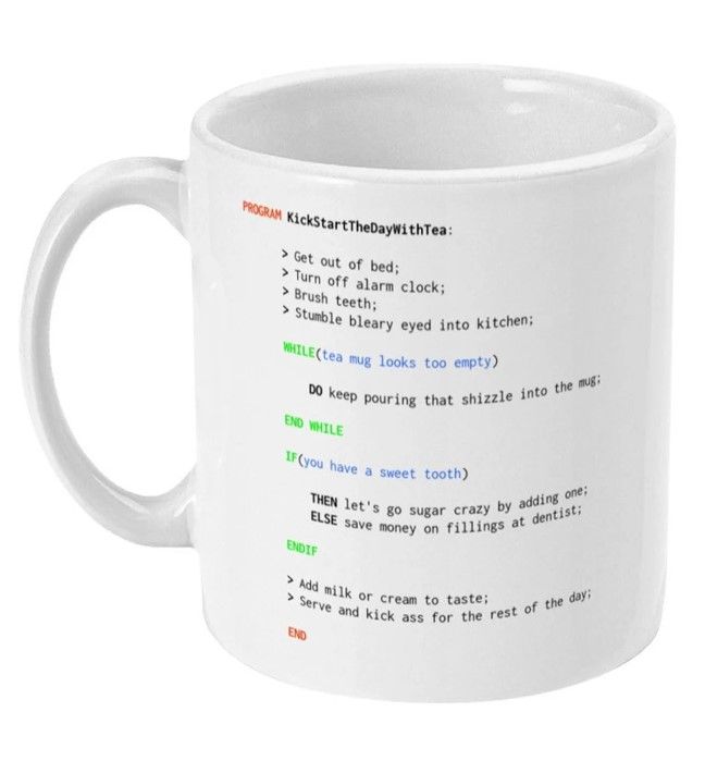 Tea Developer Code Birthday Christmas Computer Coder T Mug Shop Today Get It Tomorrow