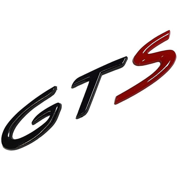 GTS Black Red Glossy Rear Boot Logo Badge Emblem for Porche | Shop ...
