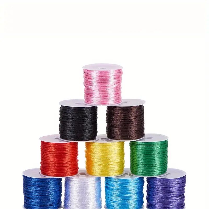 1 Set 10 Rolls 10 Color 2mm Satin Cord 10m/roll | Shop Today. Get it ...