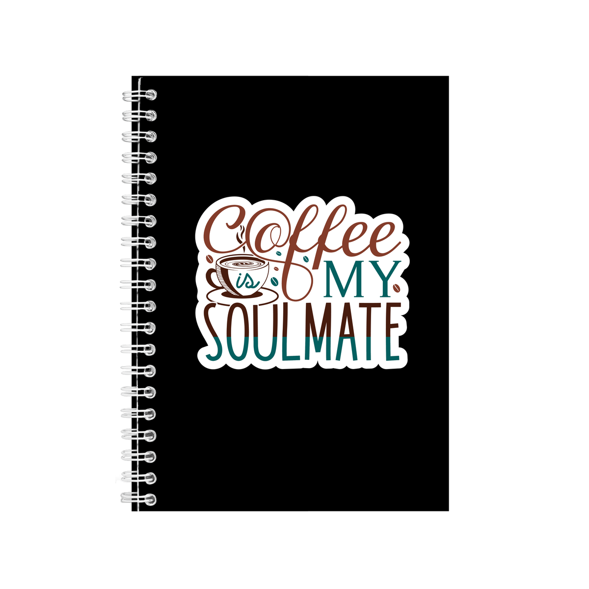 Soulmate A5 Notebook Pad with Lines Trendy Coffee Lovers Graphic ...