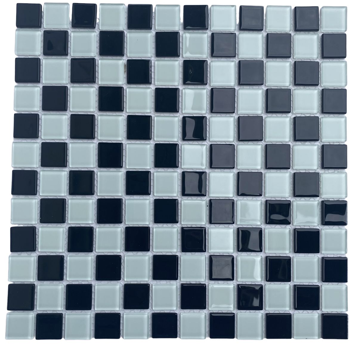 Decor Tiles -Black and White Checkered Glass | Shop Today. Get it ...