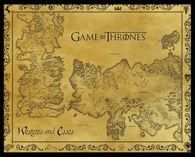 Game Of Thrones (Antique Map) - Framed Mini Poster (40 x 50cm) | Shop ...