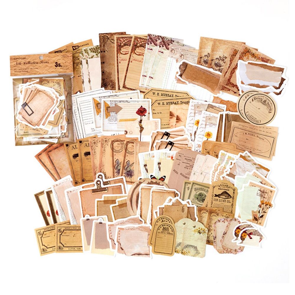 Craft Stationery Vintage Scrapbooking Writable Matte Paper Stickers ...