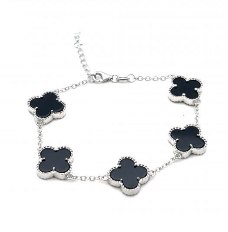 Clover Bracelet Silver Black | Shop Today. Get it Tomorrow! | takealot.com