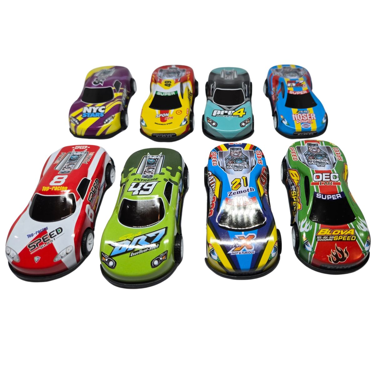 Pull Back Drift race cars - Set of 8 cars. Fast and durable - Drift ...