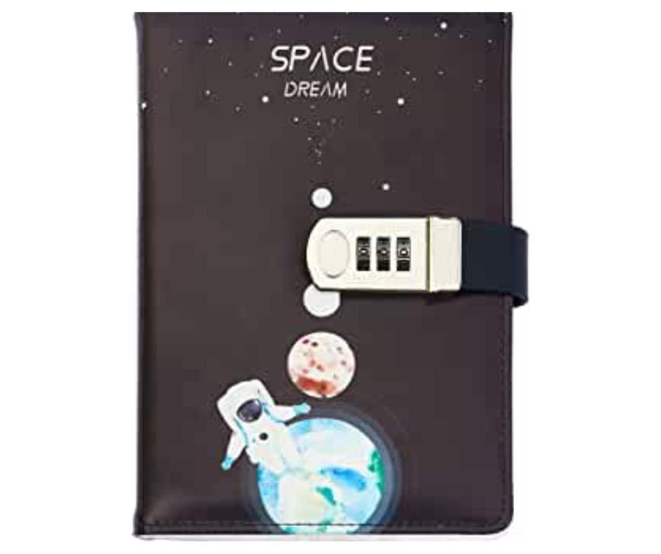 Combination Lock A5 Notebook Diary Journal Soft PU Leather Cover ...