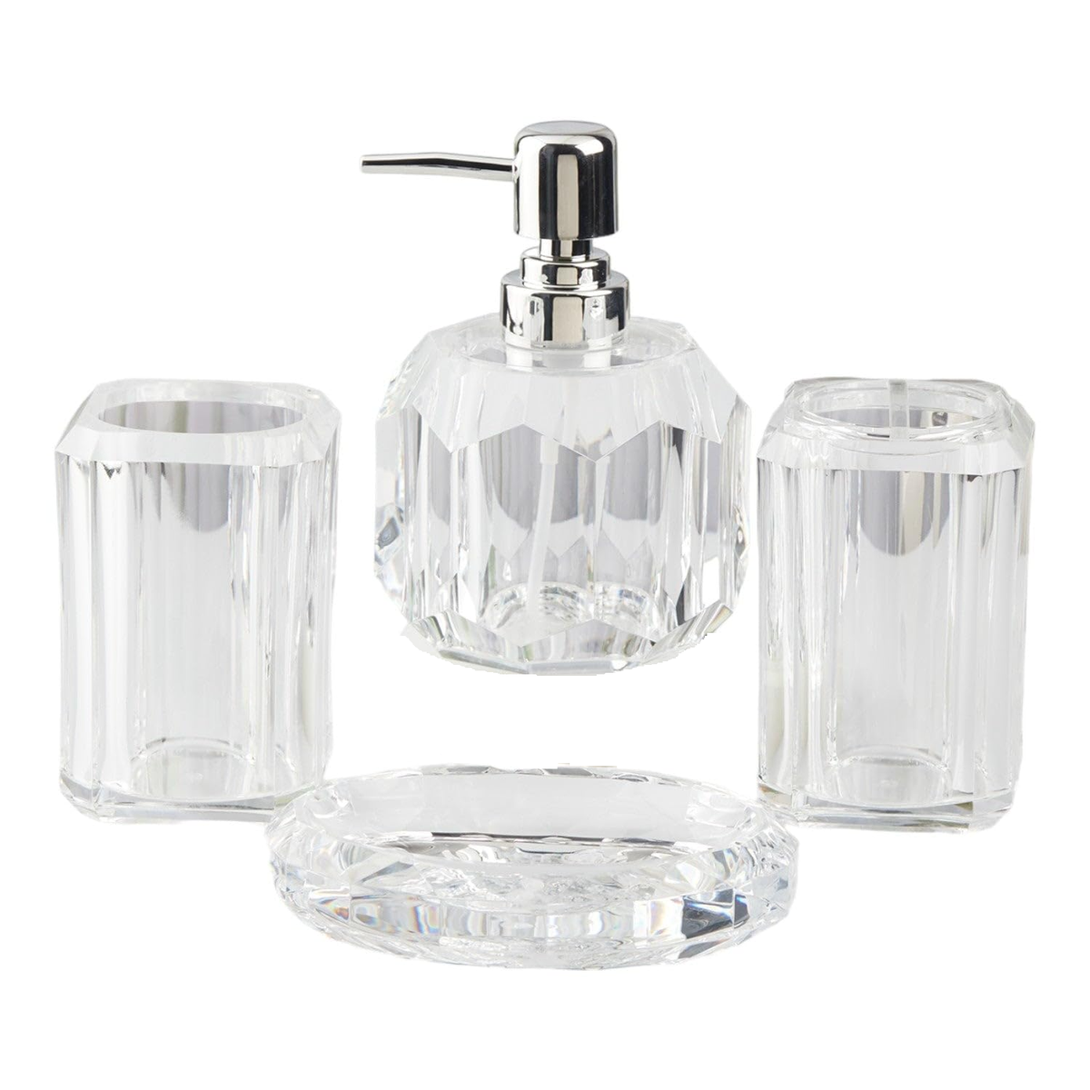 Bath Set With Liquid handwash Soap Dispenser and Toothbrush Holder ...