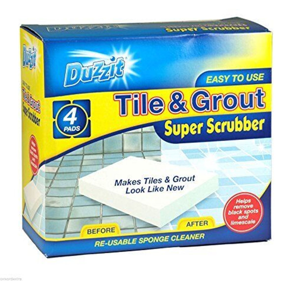 Duzzit Tile & Grout Super Scrubber - 2 Pack ( 8 Scrubbers) | Shop Today ...