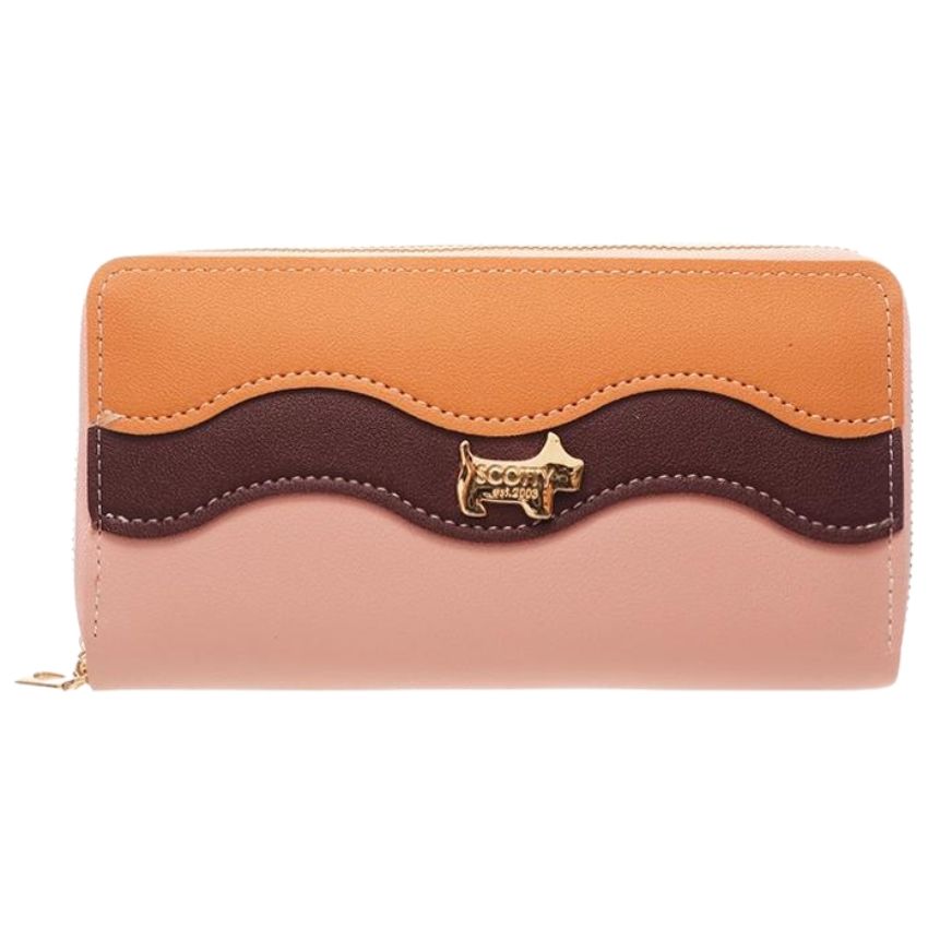 Scotty Bags - The Roberto - Double Zipper Purse - Tan & Brown & Taupe ...