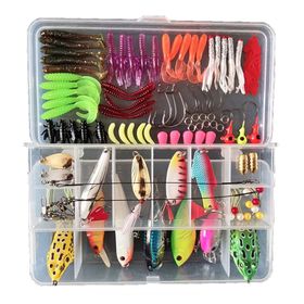 Fishing Lures Topwater Plastic Fishing Lure Set with Fishing Box Set of ...