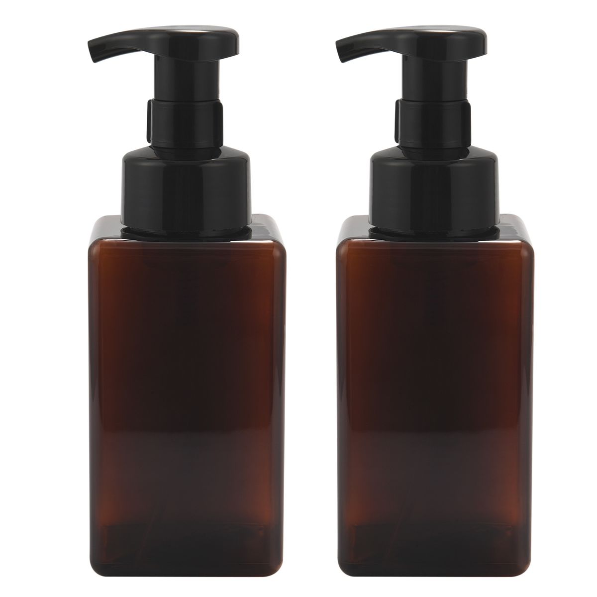 2 Pack Foaming Soap Dispenser 15Oz Plastic Pump Bottle - Brown 450Ml ...