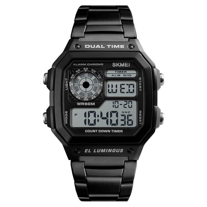 Men's 5ATM Water Resistant Sport Watch - Stainless Steel Chronograph ...