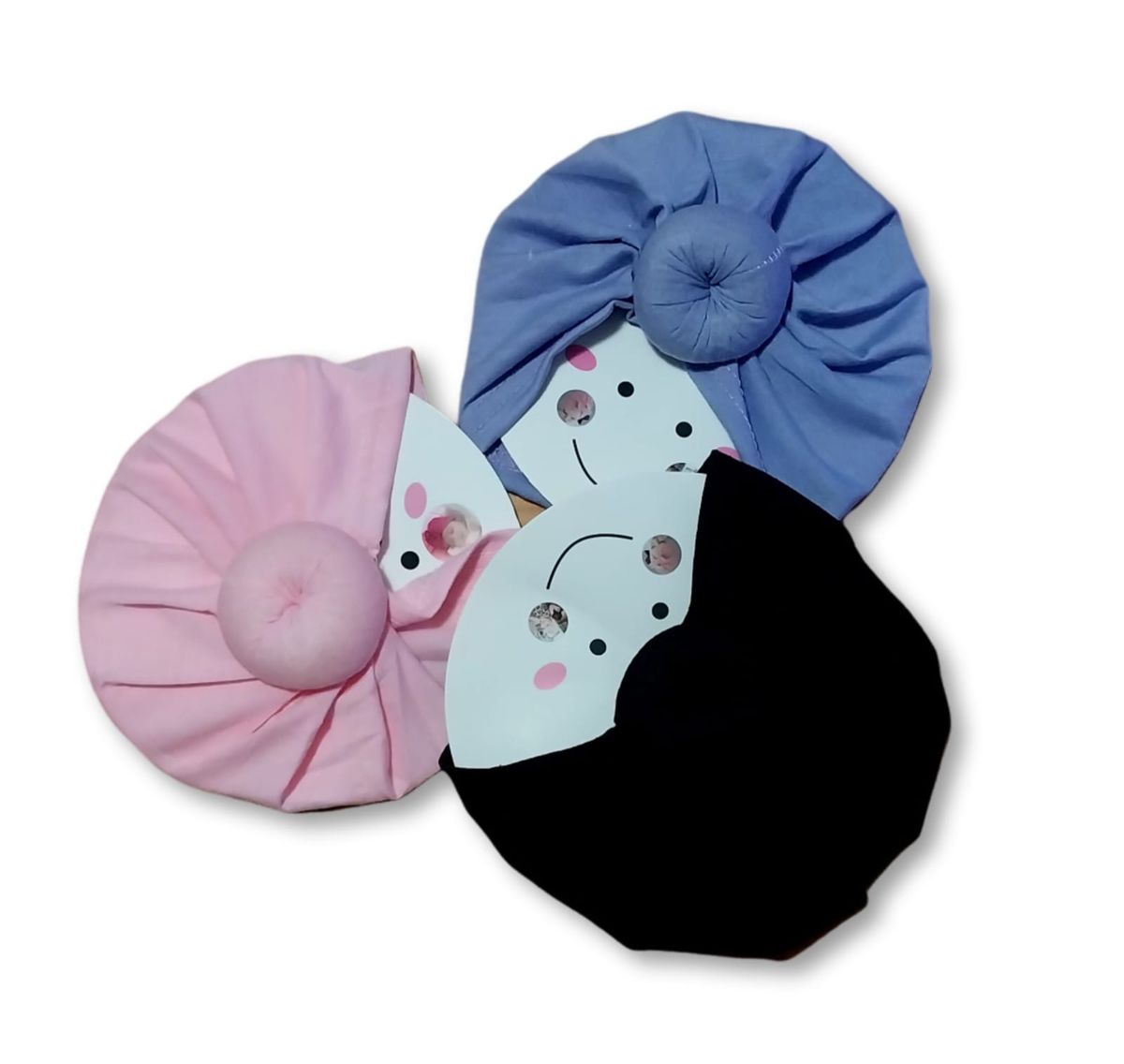 Baby Girl Floral & Plain Round Turbans - 3 Pack | Shop Today. Get it ...