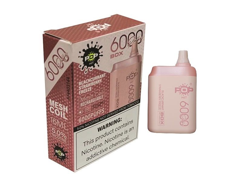 Pop Hit Blackcurrant Strawberry Freeze Disposable Vape 6000 Puffs ...