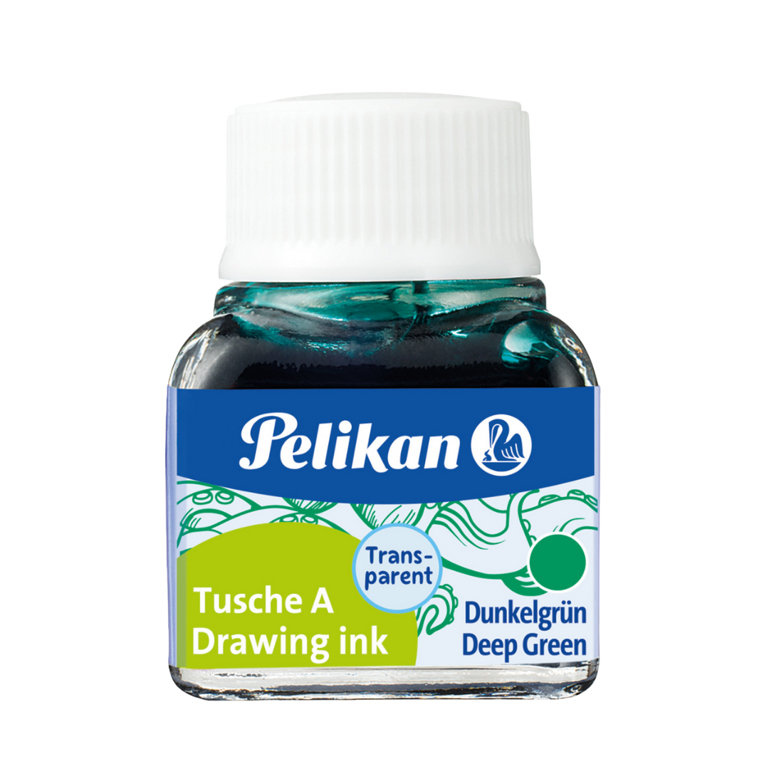 Pelikan Dark Green Drawing Ink 10ml, Water-Soluble, Quick-Drying Art ...