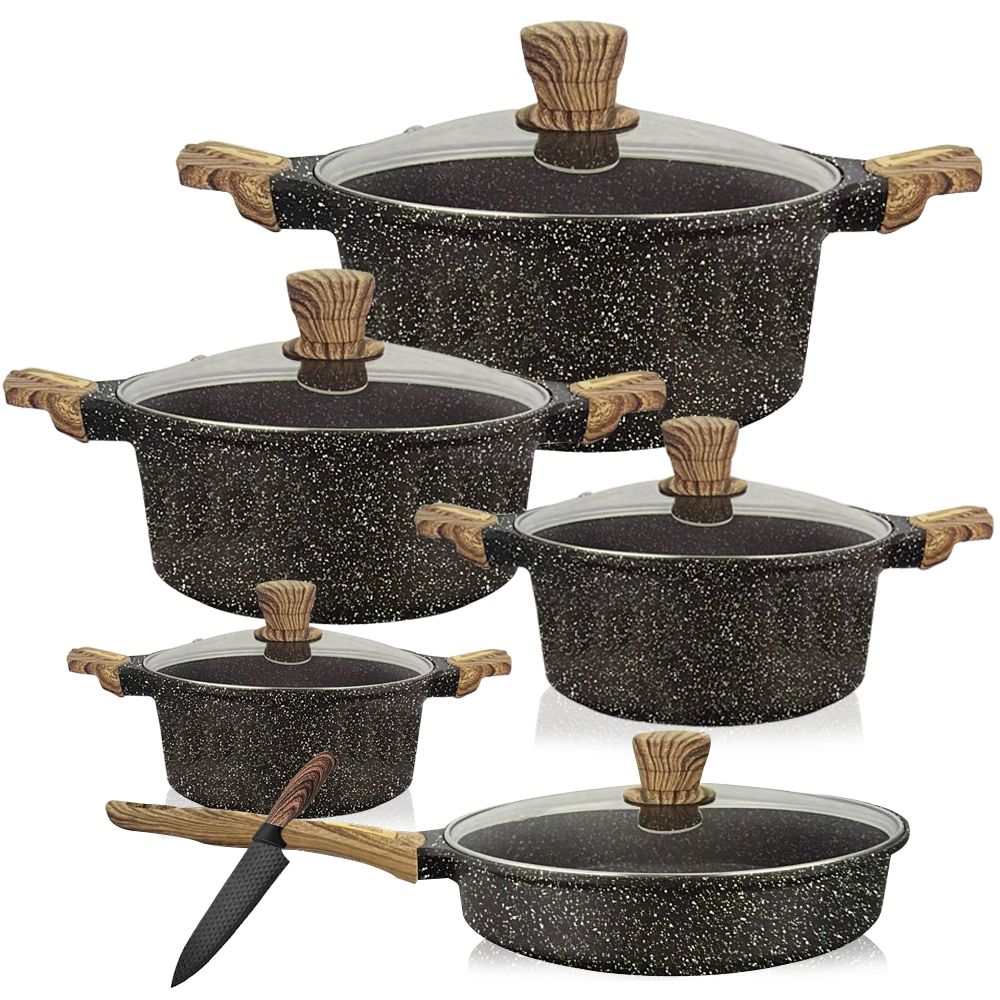 Nonstick Marble Die-Casting Cookware Set - 11 Piece Set | Shop Today ...