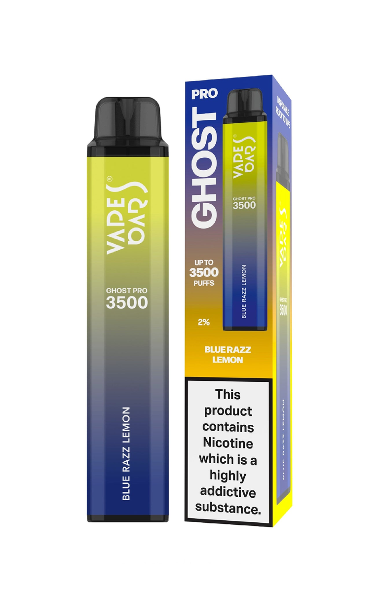 Vape Bars - Ghost Pro 3500 Puff - Blue Razz Lemon | Buy Online in South ...