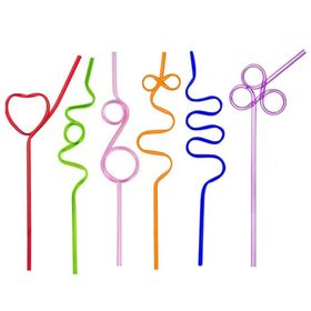 Crazy Curly Loop Reusable Party Straws (Set of 6) | Shop Today. Get it ...