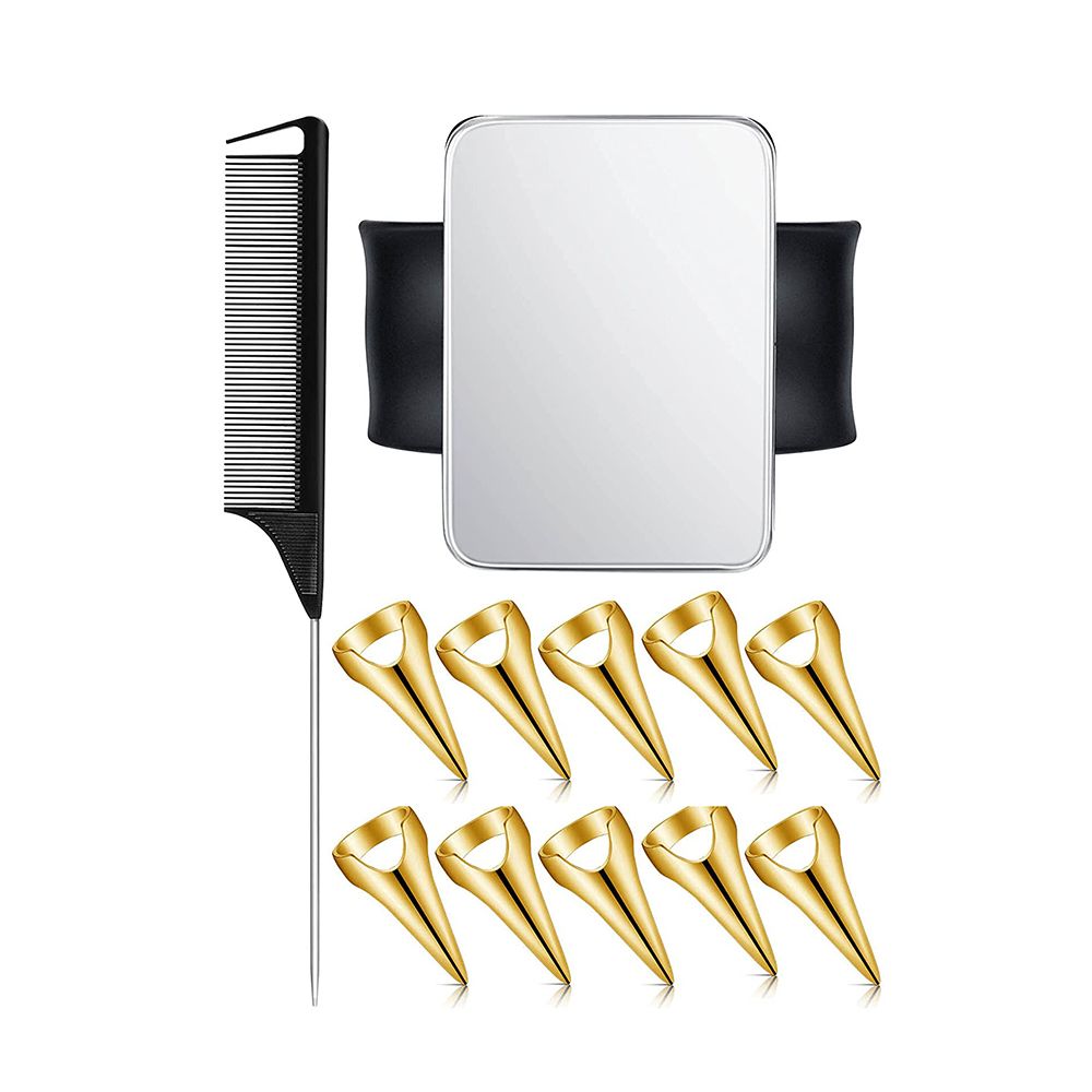 Hair Parting Rings and Combs Kit with Magnetic Wristband Pincushion ...