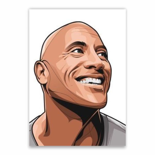 The Rock Cartoon Poster - A1 | Shop Today. Get it Tomorrow! | takealot.com