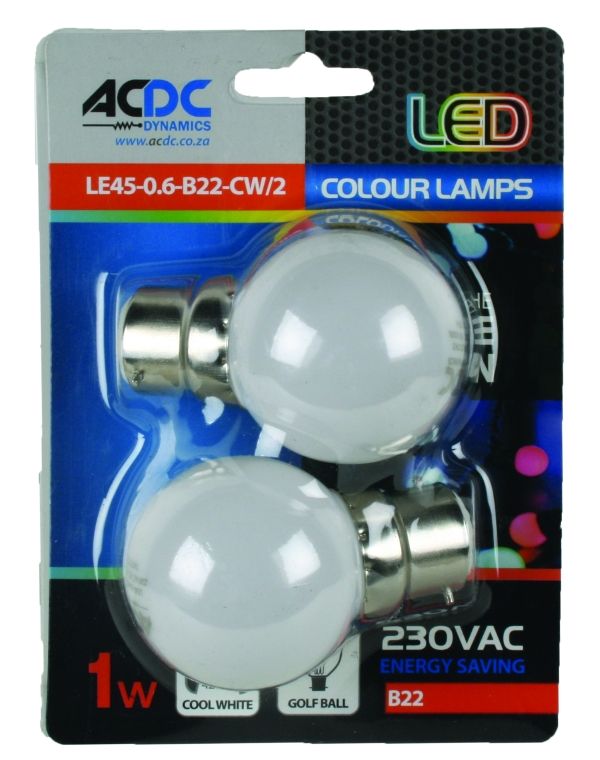 230VAC 1W Warm White B22 Lamp Ball Type /2 | Shop Today. Get it ...