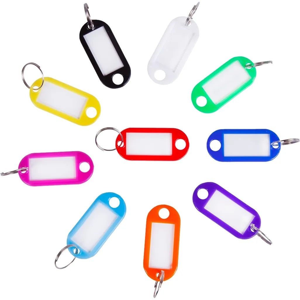 PrimeLine Soft Type Plastic Key Ring Tags (Pack 25) x2 | Shop Today ...