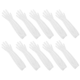 10 Piece Extra-Long Disposable PE Gloves - Transparent | Shop Today ...