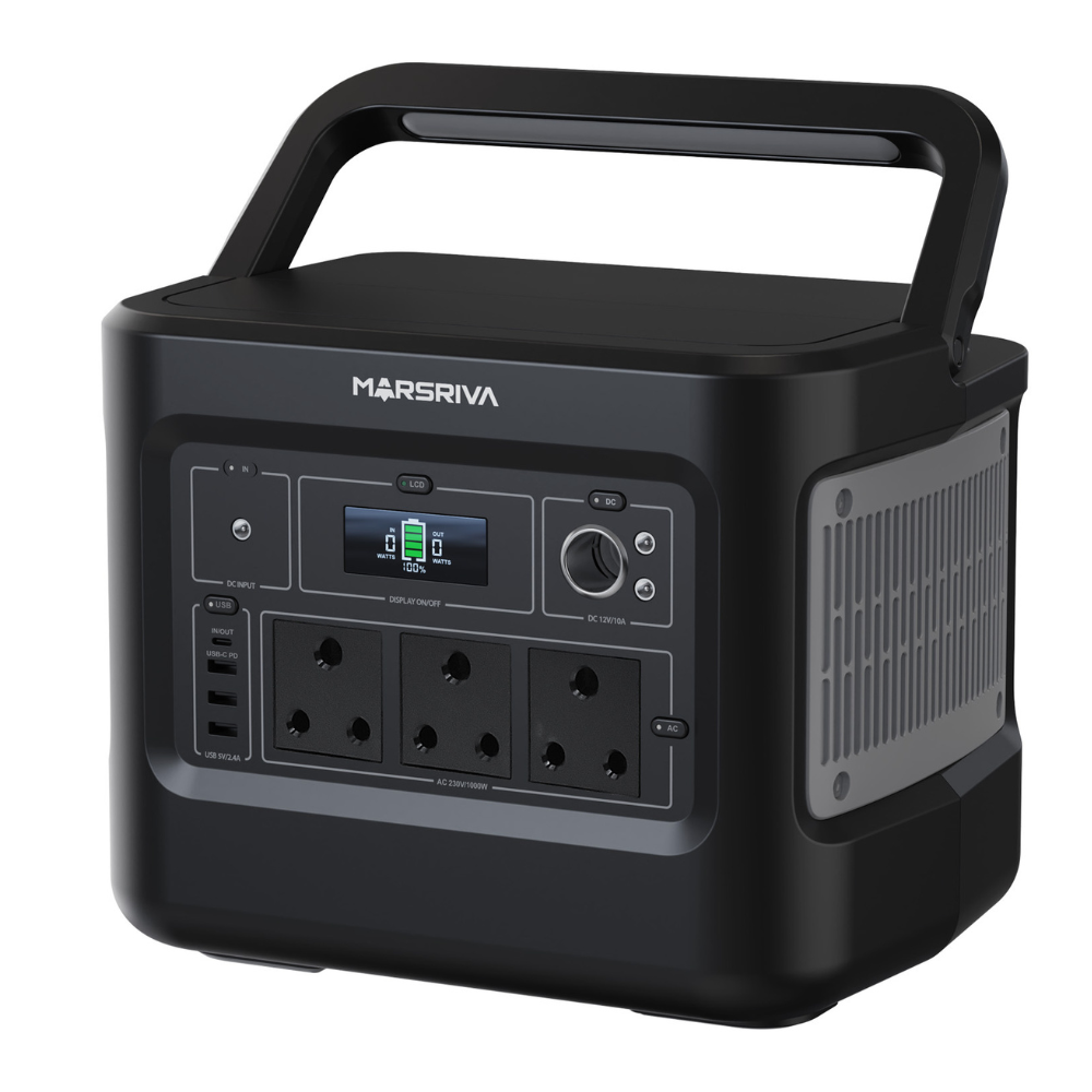 Marsriva 1000W | 1024Wh | LiFePo4 | Portable Power Station | MP10 ...