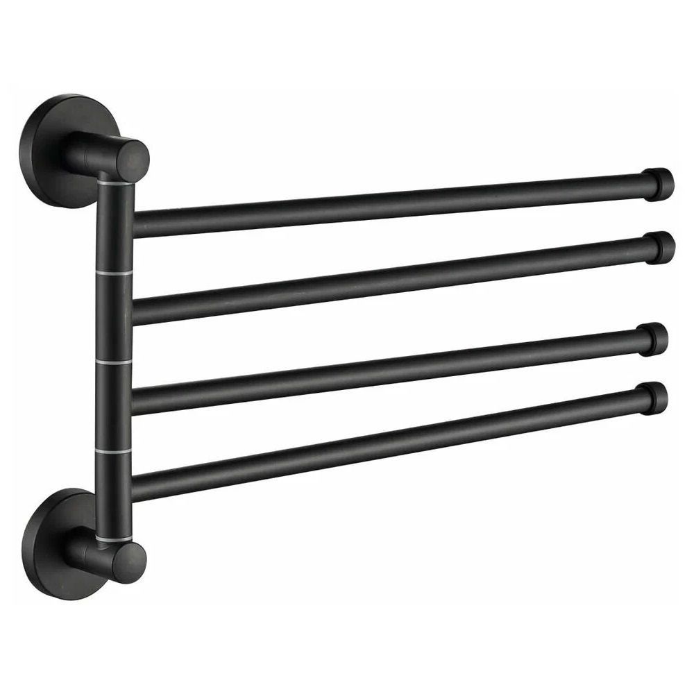 Bathroom 4-Arms Swivel Towel Bars - Black | Shop Today. Get it Tomorrow ...