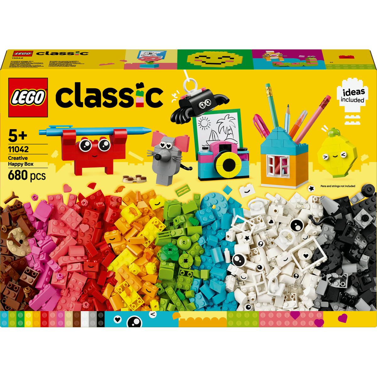 LEGO® Classic Creative Happy Box Colourful Building Blocks Toy 11042 ...