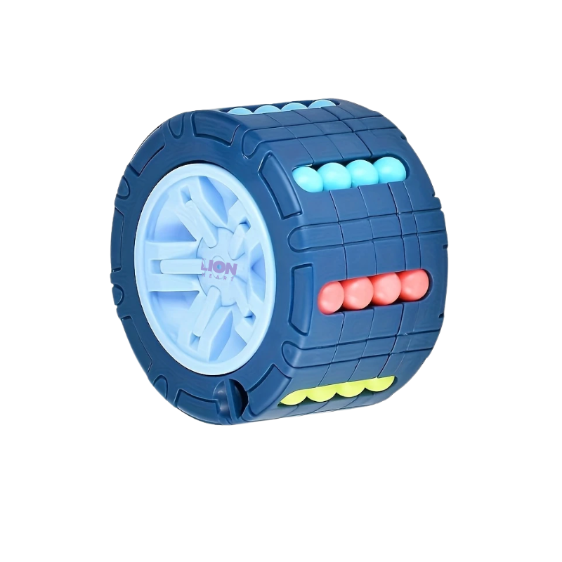 LH - Fidget Wheel Toy for Kids with Rotating Sensory Bean - Cube Design ...