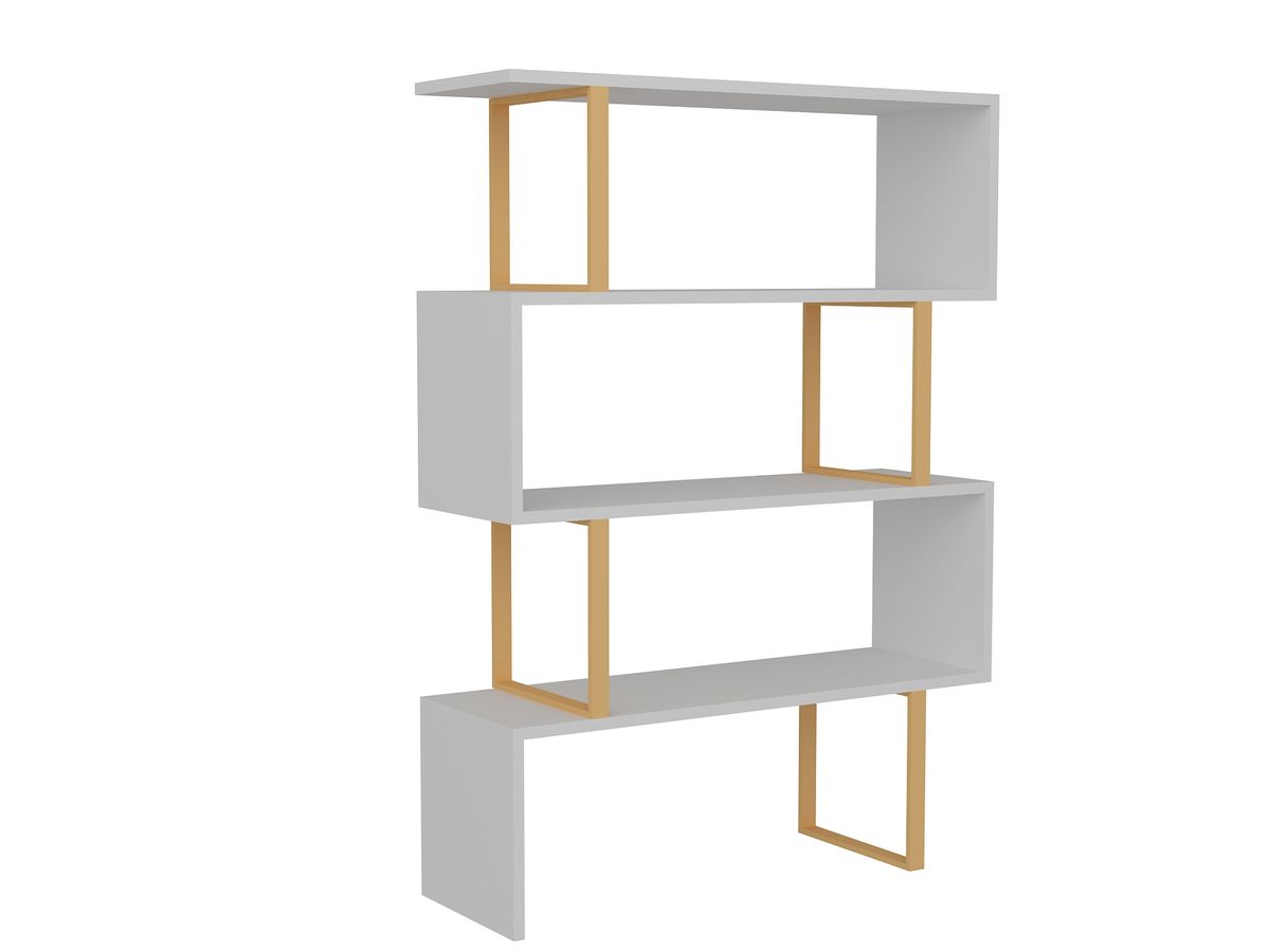 Adriana Tall Metal Wood Geometric Bookcase | Buy Online in South Africa ...