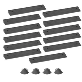 Deck Tile,32cm ,Straight Edging Strip And Corner Reducer Dark Grey ...