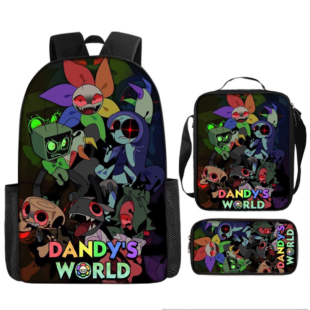 Kids School 3-Piece Backpack: Lunch Box & Pencil Case Dandy's World ...