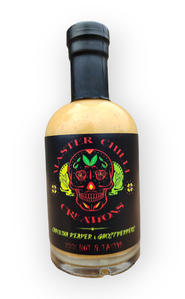 Master Chilli Creations Carolina Reaper & Ghost Peppers Hot Sauce 220ml ...