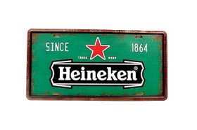 Heineken Vintage Style Metal Plate Bar Sign for Café Bar or Pub Wall ...