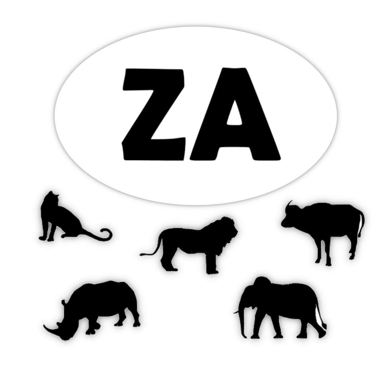 ZA South Africa Sticker With The Big 5 Shop Today Get It Tomorrow