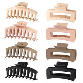 8 Pack Strong Hold Big Hair Claw Clips for Thick Hair for Women & Girls ...