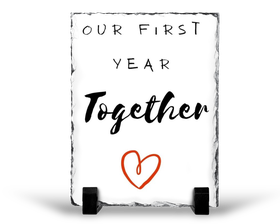 Our First Year Together 1st Year Anniversary Husband Wife v Gift Rock ...