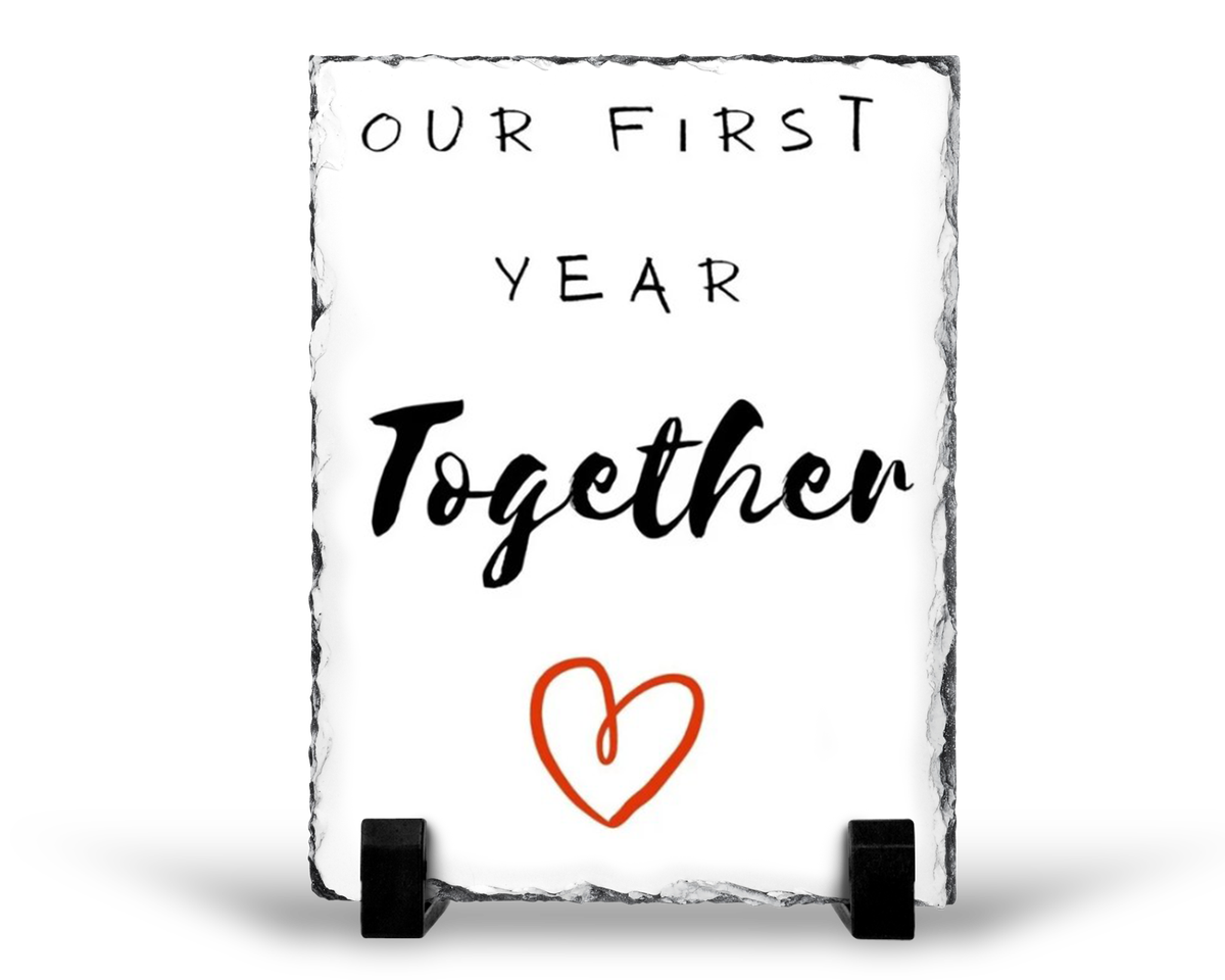Our First Year Together 1st Year Anniversary Husband Wife Gift Rock ...