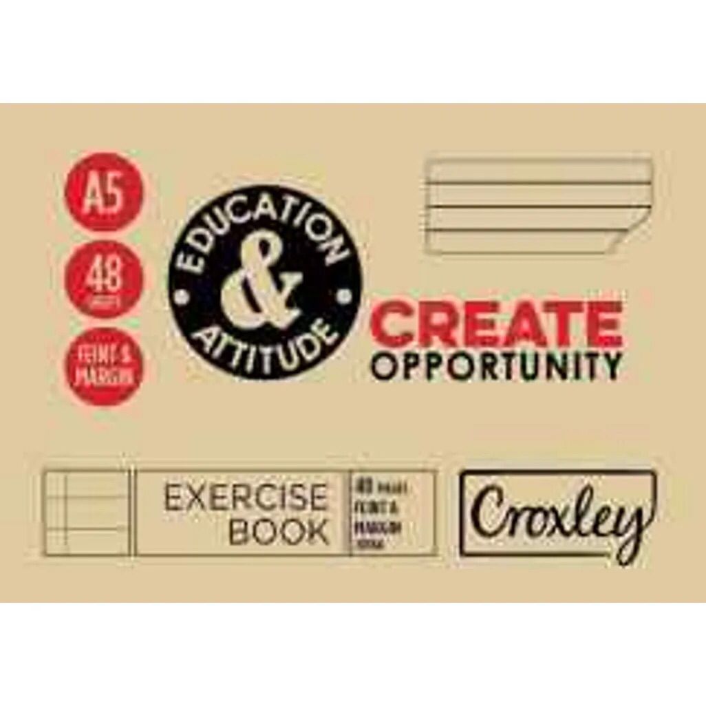 Croxley Soft Cover Exercise Book A5L 48 Pg Feint Ruled x 12 | Shop ...
