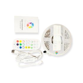 Aerbes AB-Z1129 USB Ribbon 5050 RGB LED Strip Light With Remote Control ...
