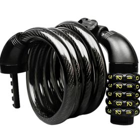 Bike Cable Coil Lock 5 Digit Bicycle Combination Lock Anti Theft Bike ...