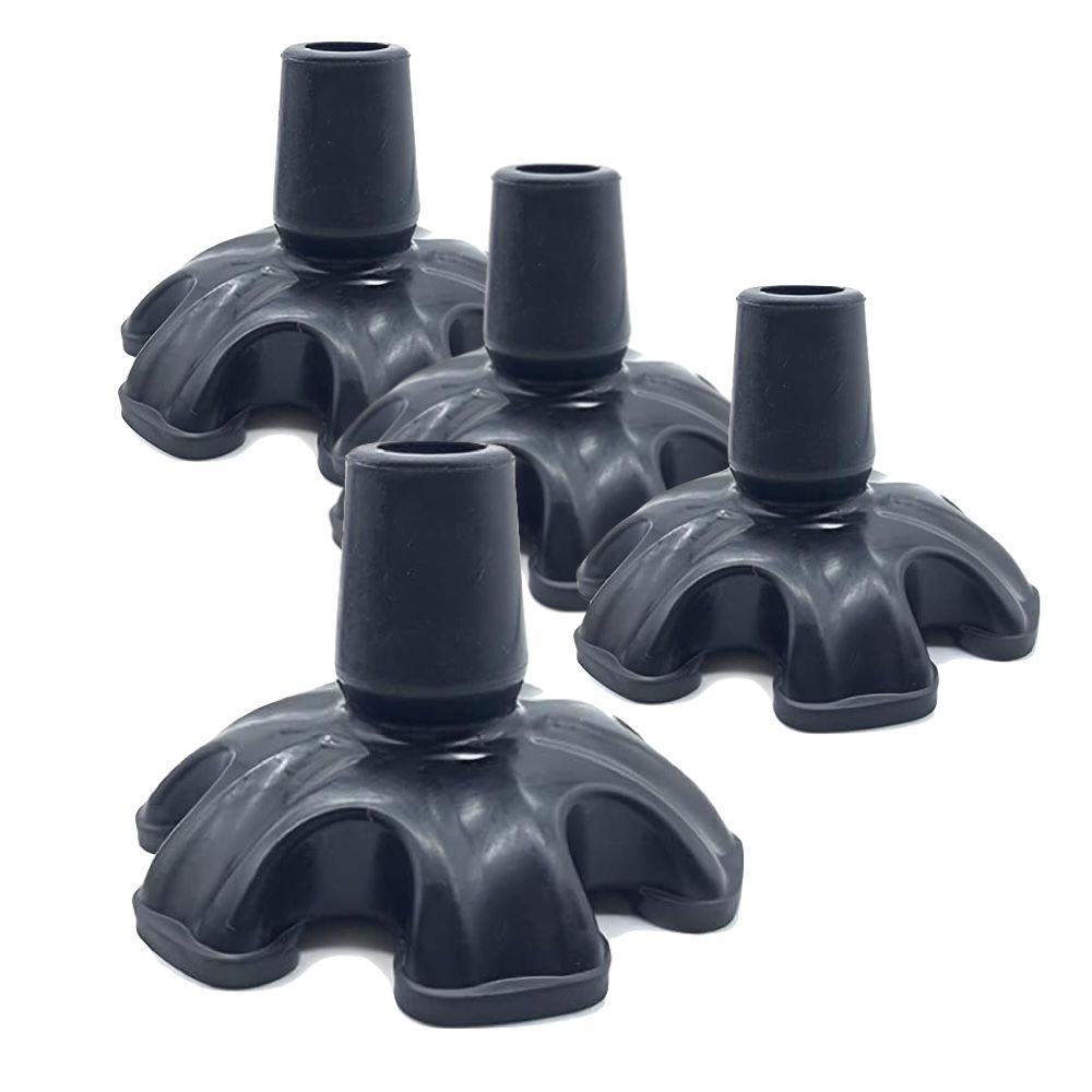 Health DIY Rubber Foot Self-standing Crutch Walking Stick Base 11cm - 4 ...